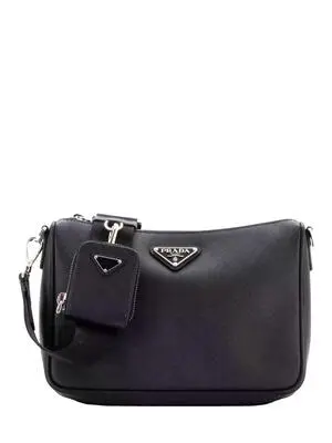 Prada Re-edition Saffiano Leather Crossbody Bag - Black
