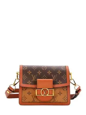 LOUIS VUITTON Dauphine Reverse Monogram Mini Crossbody Bag - Brown