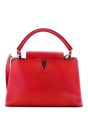LOUIS VUITTON Capucines Mm Leather Satchel - Red