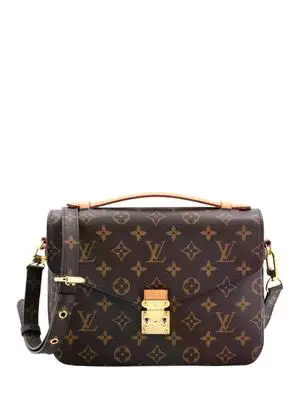 LOUIS VUITTON Pochette Metis Monogram Canvas Crossbody Bag Brown
