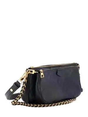 LOUIS VUITTON Multi Pochette Accessoires Monogram Empreinte Giant Crossbody Bag - Black