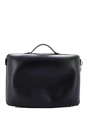 Fendi Ff Zip Around Leather Travel Bag - Black