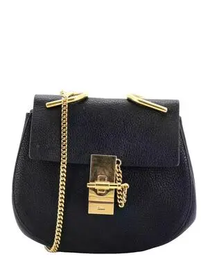 Chloé Drew Leather Mini Crossbody Bag - Black