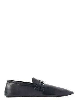 Gucci Collapsible-heel Leather Loafers - Black