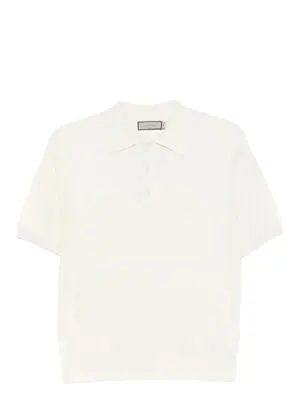 Canali Textured Polo Shirt - Neutrals