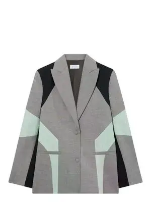 Off-White Colour-block Blazer - Grey