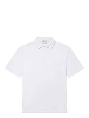 Altea Greg Cotton-blend Piqué Polo Shirt - White