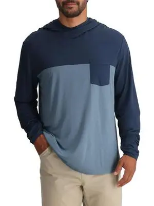FREE FLY Performance Hoodie - True Navy/blue Fog