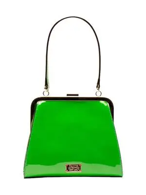 FRANCES VALENTINE Lulu Leather Frame Clutch - Green