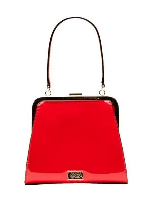 FRANCES VALENTINE Lulu Leather Frame Clutch - Red