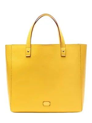 FRANCES VALENTINE Large Leather Tote - Canary