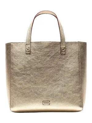 FRANCES VALENTINE Large Leather Tote - Platino