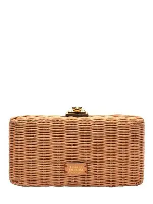 FRANCES VALENTINE Pepper Wicker Clutch - Toast
