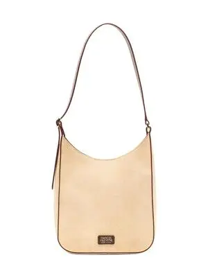 FRANCES VALENTINE Sadie Suede Shoulder Bag - Sand