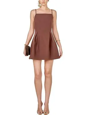 ENDLESS ROSE Pleated Flared Mini Dress