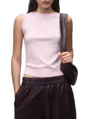 Mango Lorito Sleeveless Wool Sweater - Pink