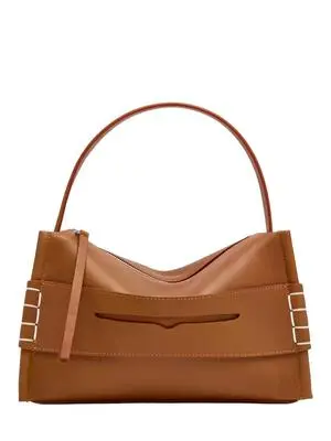 JW Anderson Loafer Leather Shoulder Bag - Brown