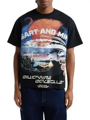 BILLIONAIRE BOYS CLUB Hook Cotton Graphic T-shirt Black
