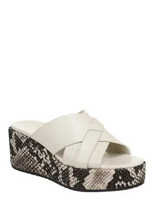 Vionic Dawn Platform Sandal - Cream Snake