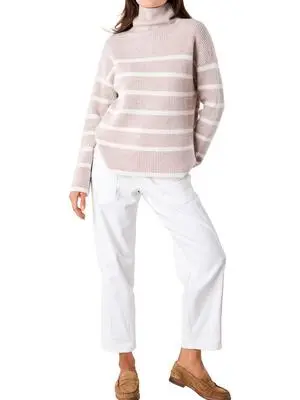 MAREA Martine Striped Sweater - Oatmeal/ivory Stripe