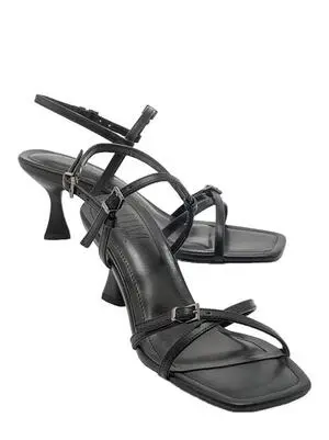 PROLOGUE SHOES Nebel Strappy Stiletto Sandal - Black