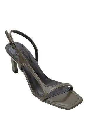 PROLOGUE SHOES Melby Strappy Stiletto Sandal Khaki
