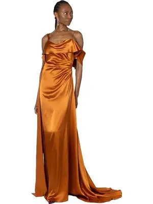ROKSANDA Lysa Silk Maxi Dress - Cinnamon