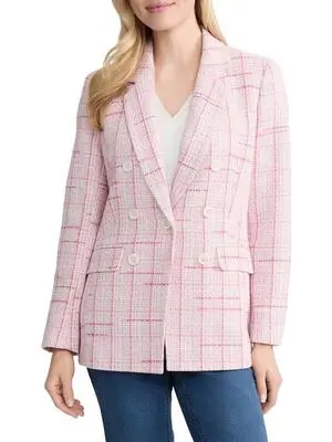 Jones New York Tweed Blazer - Petal Pink Multi