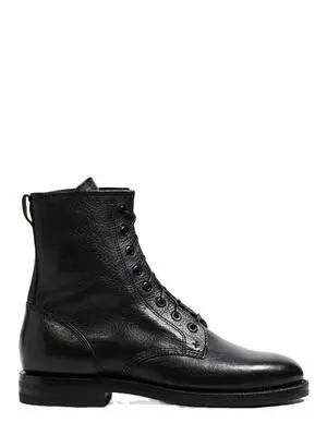 GRANT STONE Combat Lace Up Boots - Nero