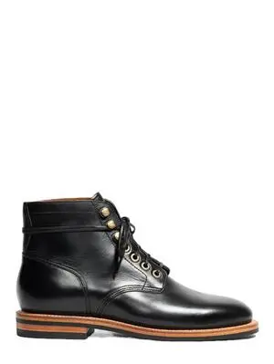 GRANT STONE Nora Lace-up Boots - Black Chromexcel