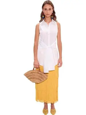 SIMONMILLER Inna Sleeveless Poplin Top - Macadamia