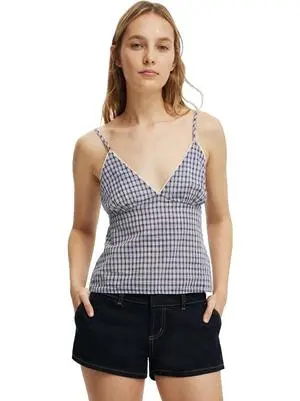 COTTON ON The Daydream Cami - Harri Check Navy