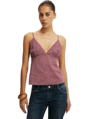 COTTON ON The Daydream Cami By - Hazel Micro Check