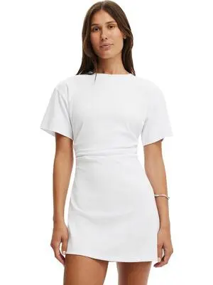 COTTON ON Boxy Tuck T-shirt Mini Dress - White