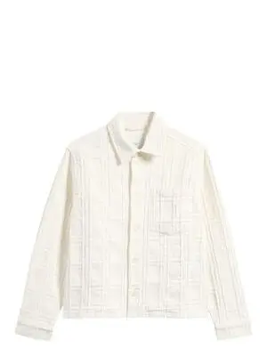 PERCIVAL Canyon Heavyweight Check Overshirt - Ecru