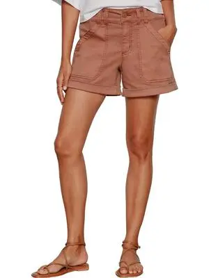 Sanctuary Cuffed Denim Shorts - Mud Bath Brown