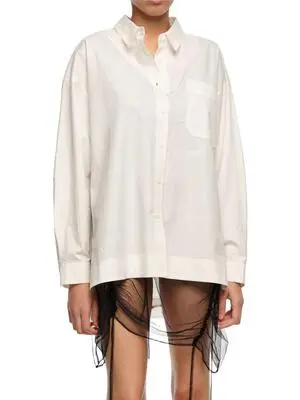 Bimba Y Lola Cotton Blend Shirt - Ivory