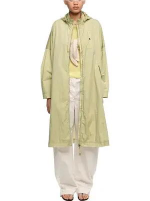Bimba Y Lola Long Light Fluid Trench - Light Green