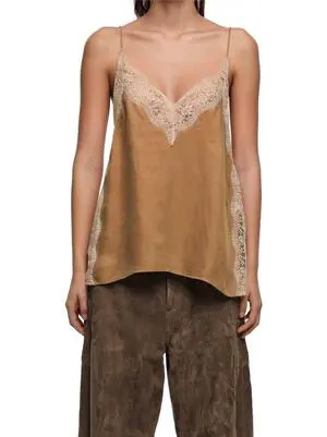 Bimba Y Lola Lace Camisole Top - Toffee