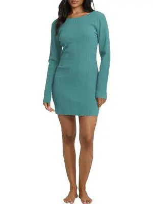 BILLABONG Dream Life Long Sleeve Minidress - Bay Blue