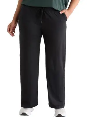 Zella Straight Leg Knit Sweatpants - Black