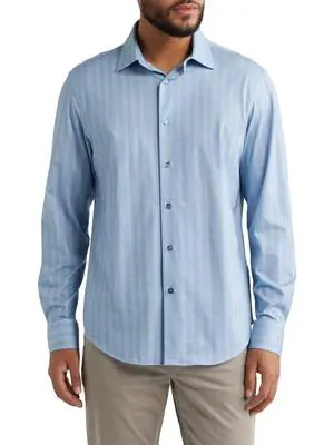 Bugatchi James Ooohcotton® Plaid Button-up Shirt - Air Blue