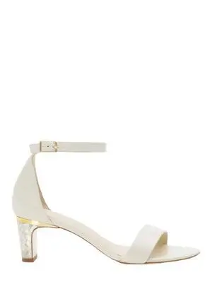 FREYA ROSE Chloe Ankle Strap Pearl Heel Sandal - Ivory