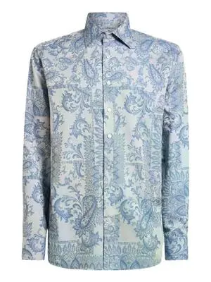 Etro Paisley Jacquard Shirt - Blue