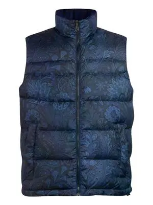 Etro Paisley Padded Gilet - Blue