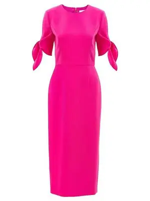 Carolina Herrera Tie-sleeve Midi Dress - Pink
