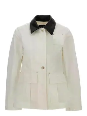WALES BONNER Point-collar Denim Jacket - White