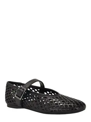 Calvin Klein Lauria Mary Jane Flat Black Leather