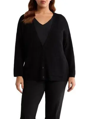 Eileen Fisher V-neck Cardigan - Black