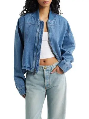 Alpha Industries Relaxed Fit Denim Flight Jacket - Denim Blue